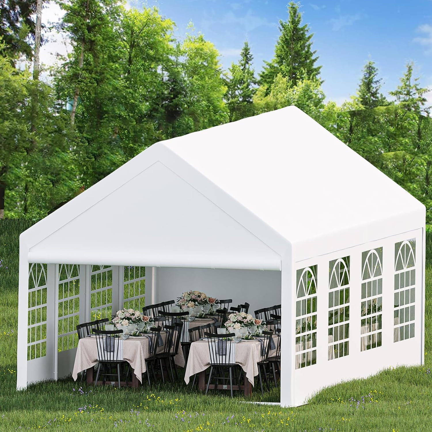 Yesurprise 13x26 FT Party Tent Heavy Duty Wedding Canopy with White ...
