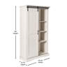 Gracie Oaks Rustic Farmhouse Storage Cabinet Bookcase with Sliding Barn ...