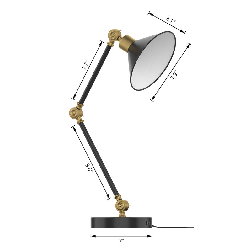 Willa Arlo™ Interiors Ono Adjustable Metal USB Desk Lamp & Reviews ...