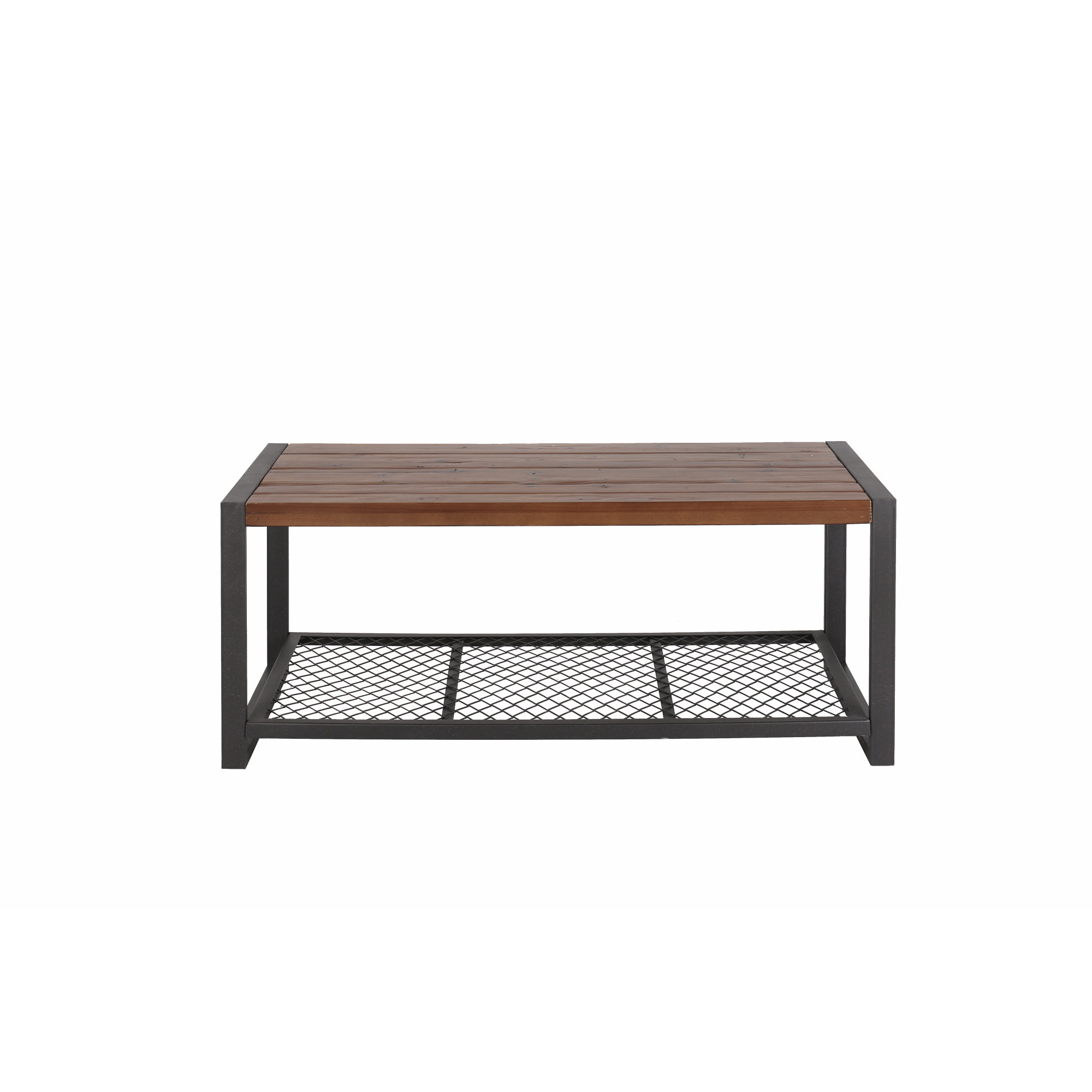 17 Stories Elegant Natural Reclaimed Wood Console Coffee Table | Wayfair