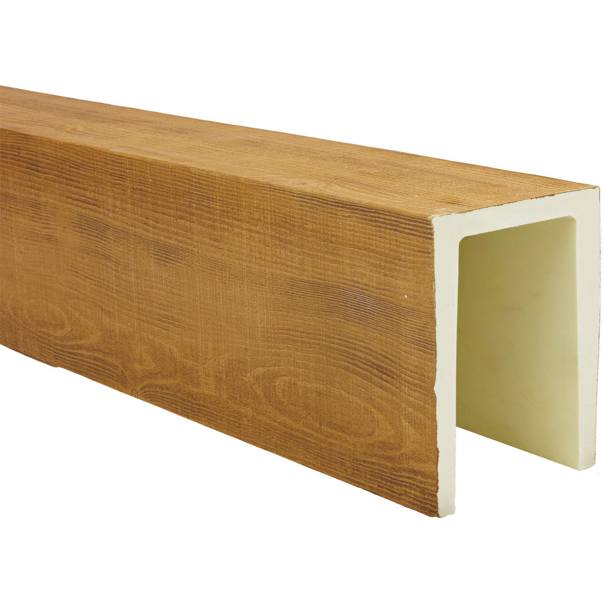 Ekena Millwork Heritage Timber Rustic Sawn Faux Wood 3-Sided Beam (U ...