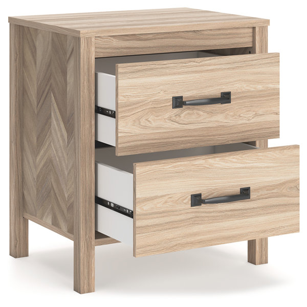 Foundry Select Kennita 2 - Drawer Nightstand in Brown/Beige & Reviews ...