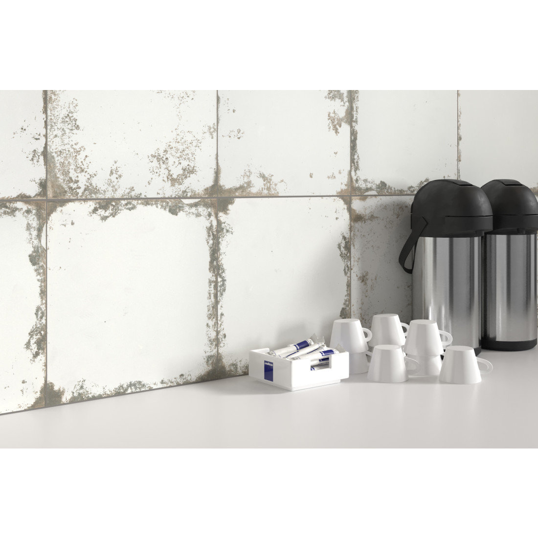 Emser Tile Rhapsody White 13 in. x 13 in. Matte Porcelain Floor and ...