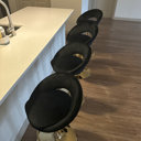 Everly Quinn Kshaun Swivel Upholstered Adjustable Height Counter Stool ...