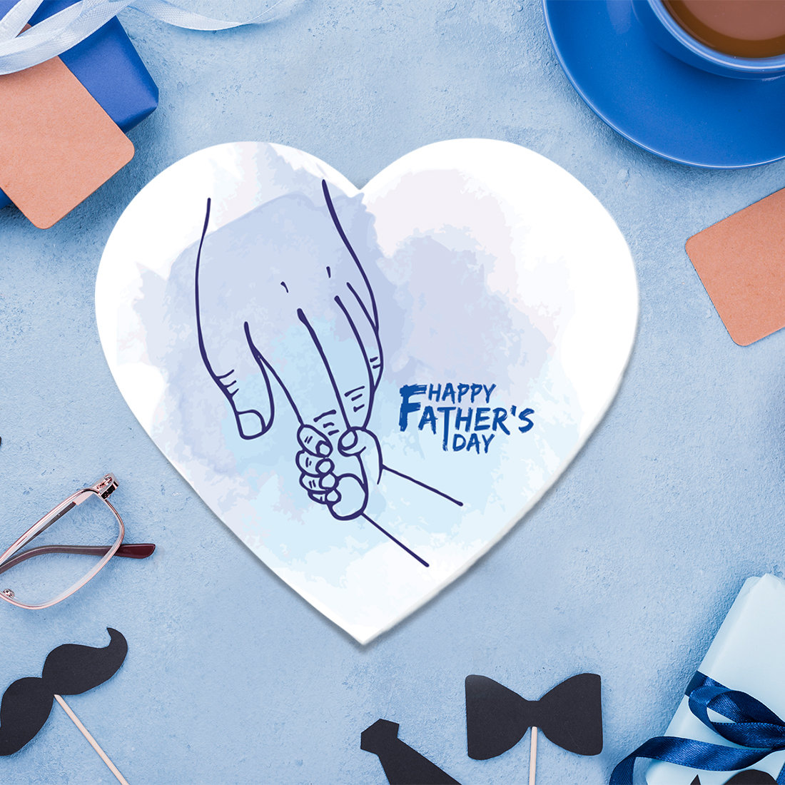 Koyal Wholesale Happy Father's Day Heart Shaped Gift Box With Lid, Baby ...