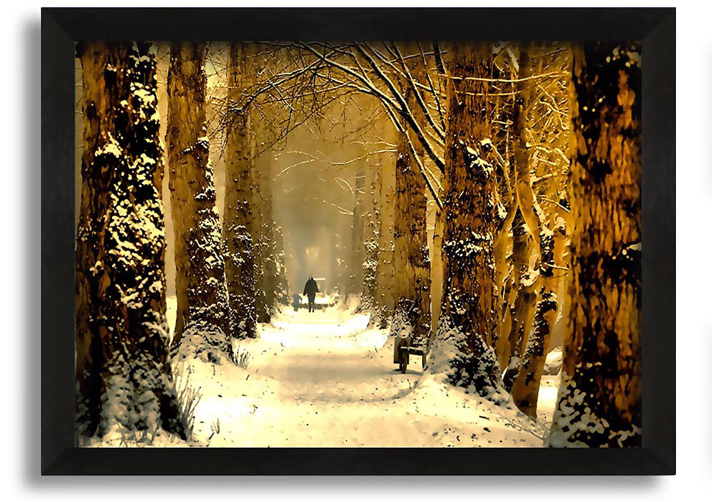 Brayden Studio Beautiful Tree Passage Winter - Picture Frame Photograph ...