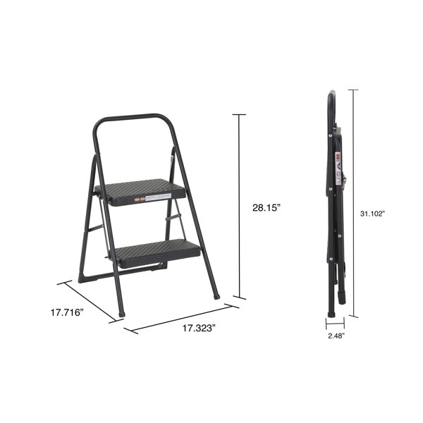 COSCO 2-Step Household Folding Steel Step Stool & Reviews | Wayfair