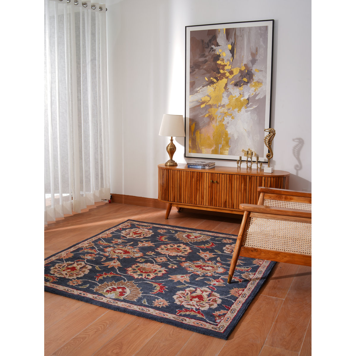 Alcott Hill® Classical Hand Tufted Wool Eco-Friendly Area Rugs ...