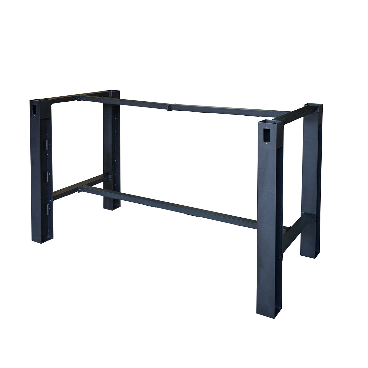 BFM Seating I-Beam Black 36x72" Rectangular Indoor Bar Height Table ...