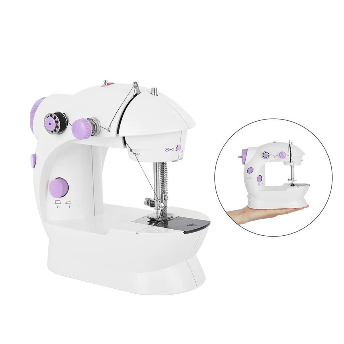 BTY 2 Speed Mini Electric Portable Desktop Sewing Machine | Wayfair