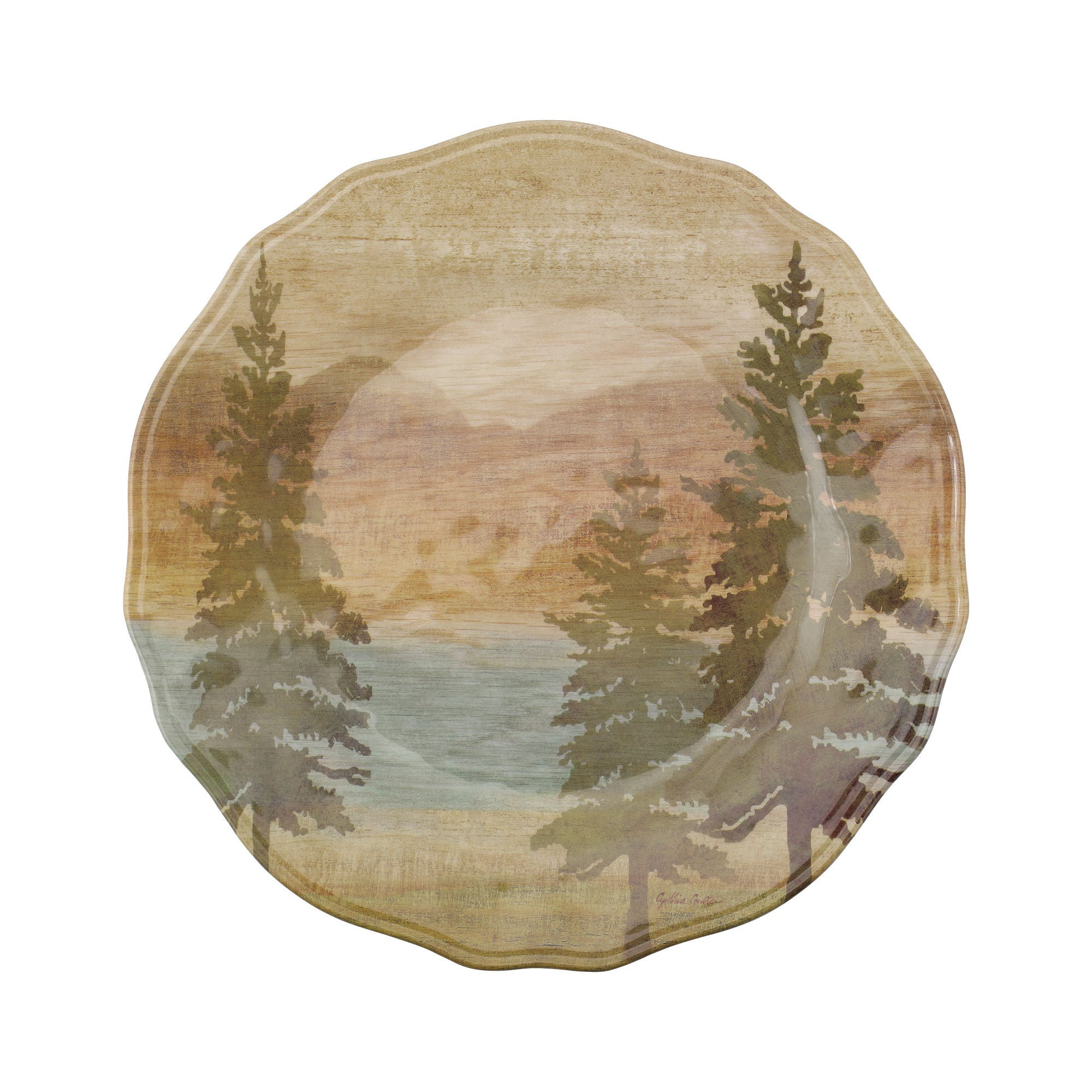 Millwood Pines At the Lake 18 Piece Melamine Dinnerware Set Plate and ...