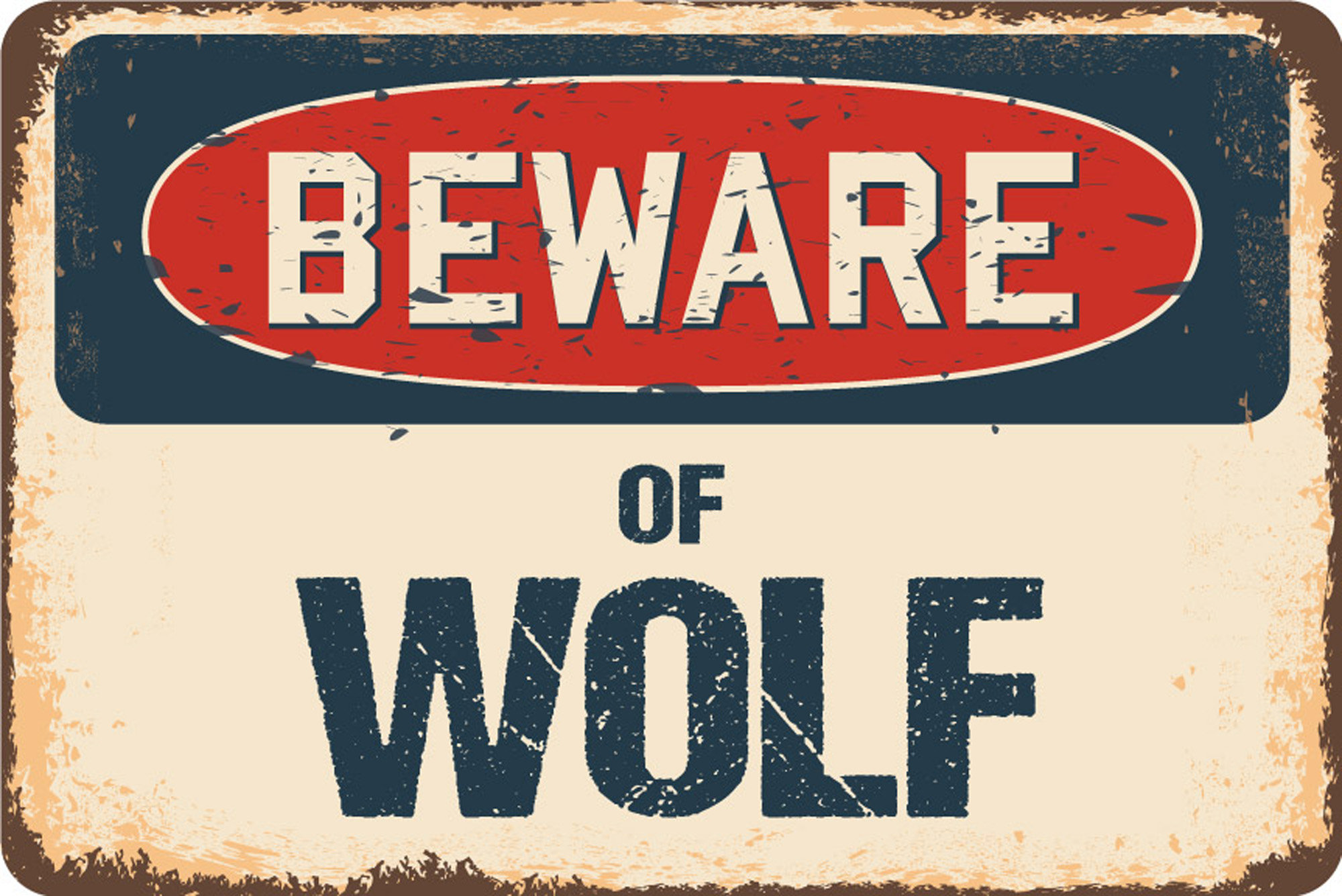 SignMission Beware of Wolf Sign | Wayfair