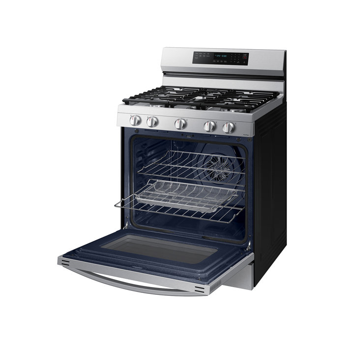 Samsung 6.0 cu. ft. Smart Freestanding Gas Range with No-Preheat Air ...
