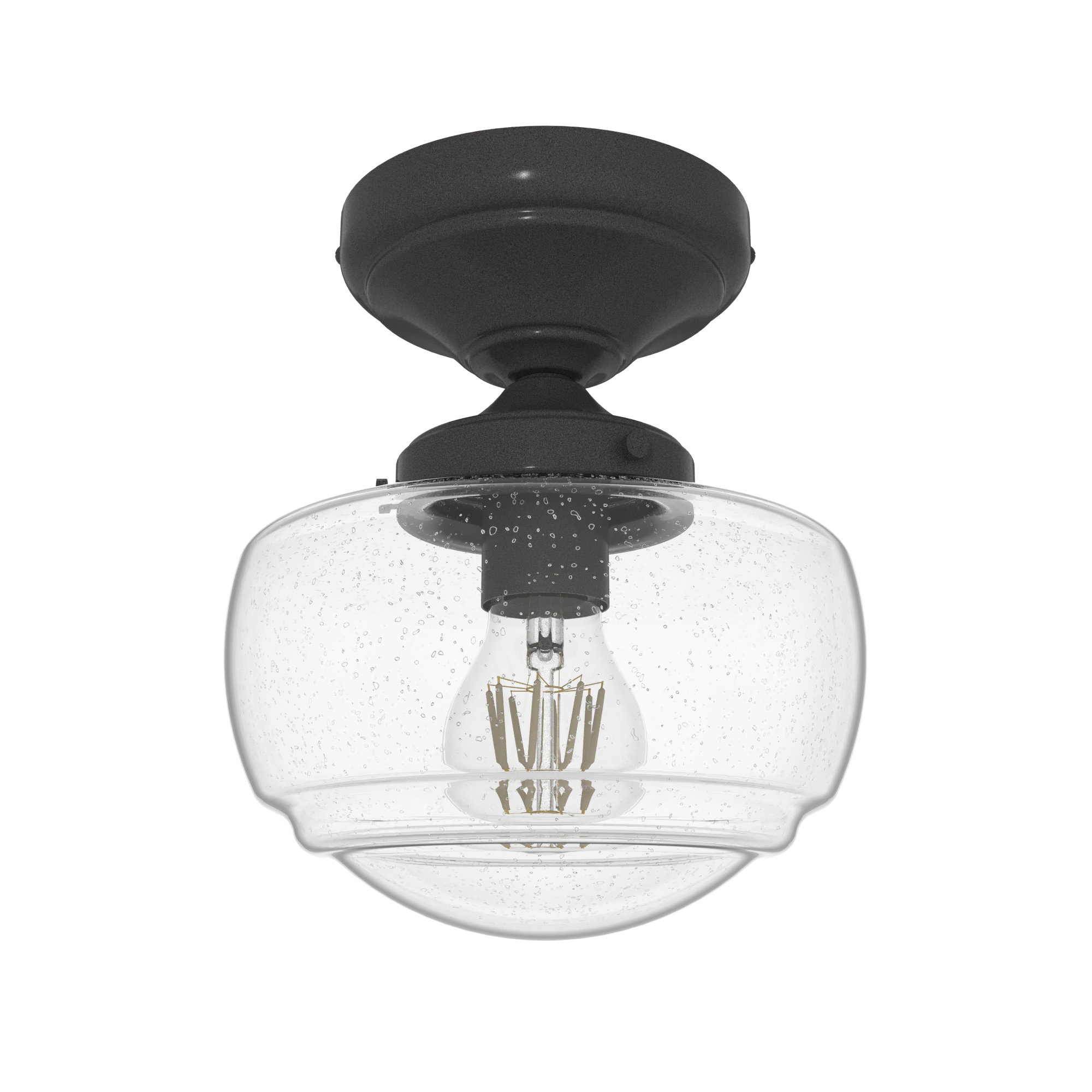 Hunter Fan Hunter Saddle Creek 1 Light Mini Flush Mount Ceiling Light ...