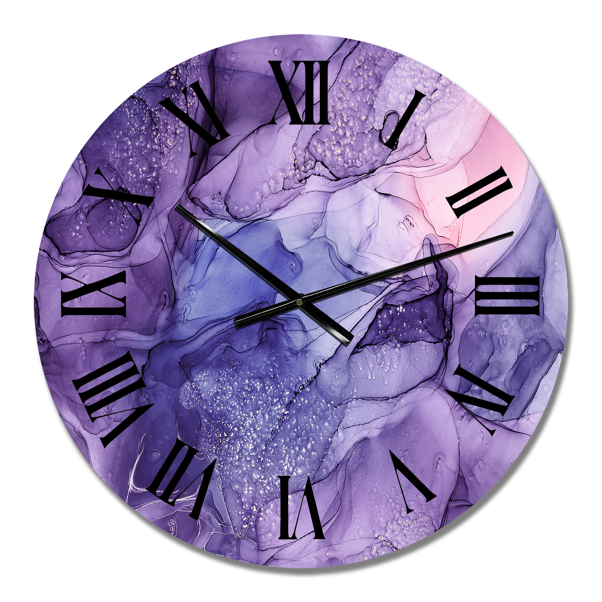 East Urban Home Purple and Pink Translucent Liquid Art - Modern Wall ...