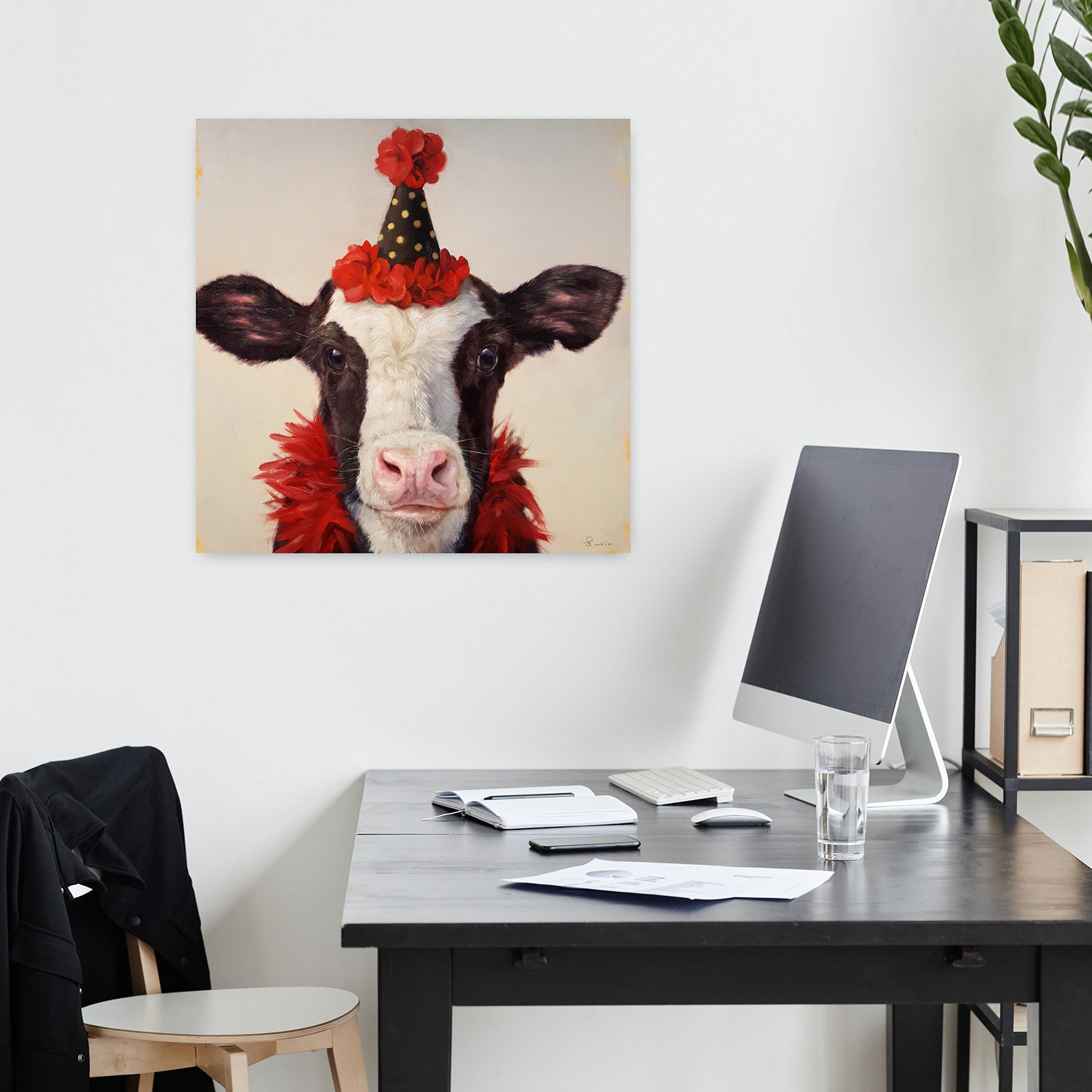 Latitude Run® Shindig Contemporary Cow Urban Art | Wayfair