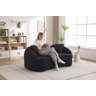 Latitude Run® Curved Modern Boneless Loveseat Sofa With Upgraded ...