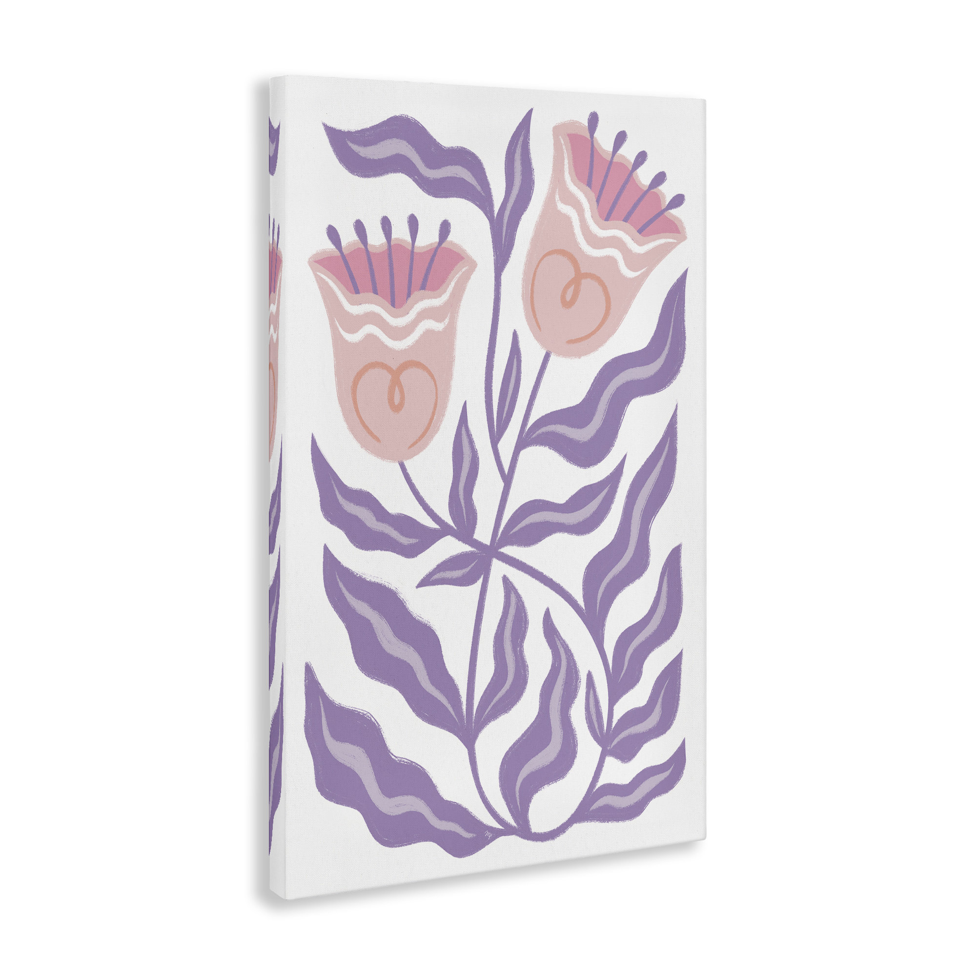 Winston Porter Wavy Purple Blooms Canvas Wall Art by Martina Pavlova ...