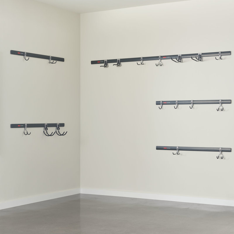 Rubbermaid Garage FastTrack Rail 24-Piece XL Kit, Black/Grey & Reviews ...