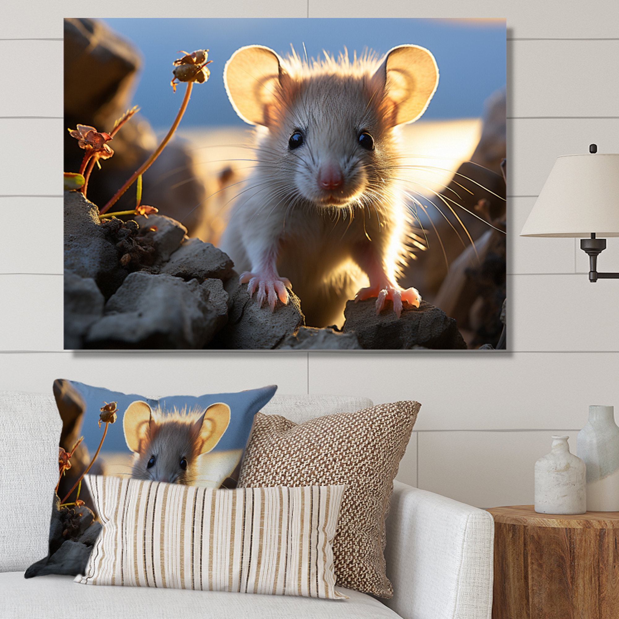 Latitude Run® White Cute Rodent Portrait I - Animals Wall Art Living ...