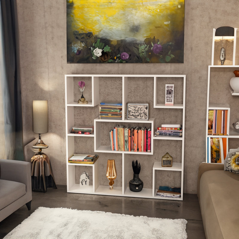 Latitude Run® Hameen Geometric Bookcase | Wayfair