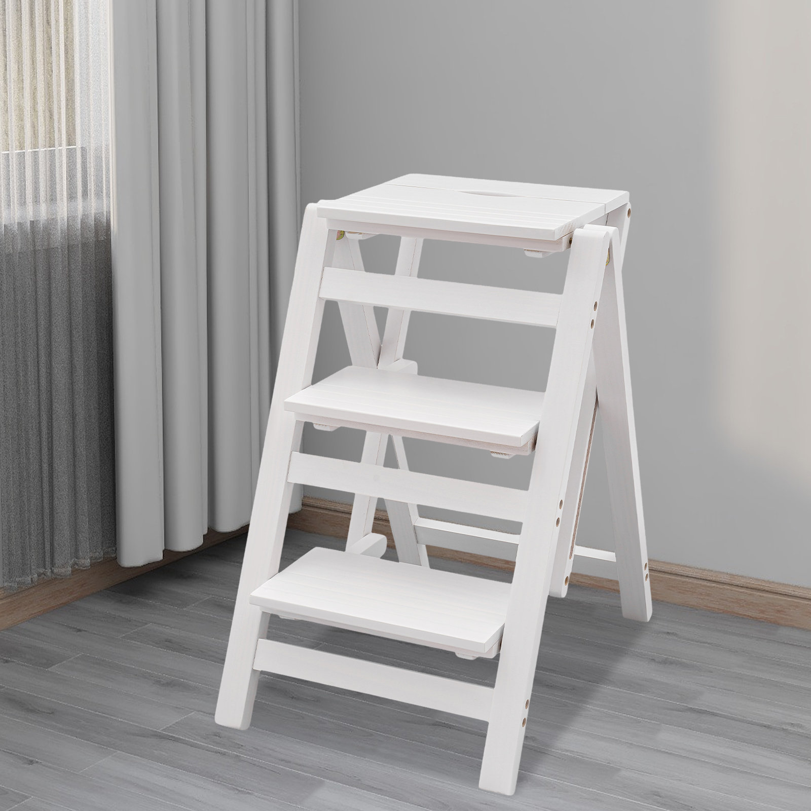WFX Utility™ 3 - Step Steel Folding Small Step Ladder | Wayfair
