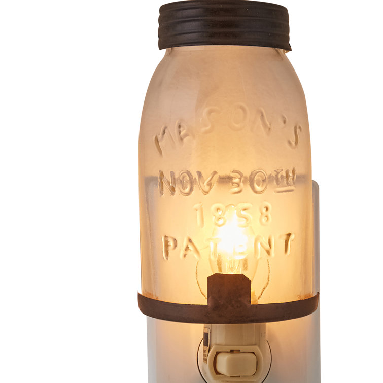 ParkDesignsSplitP Mason Jar Night Light | Wayfair
