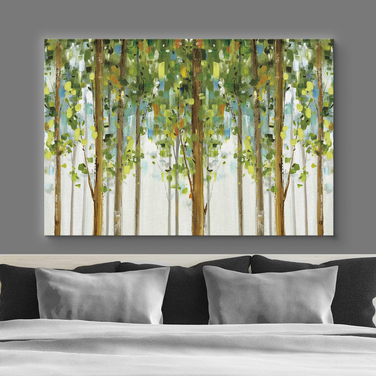 IDEA4WALL Abstract Forest " Green Forest Trees Abstract Leaves " on ...