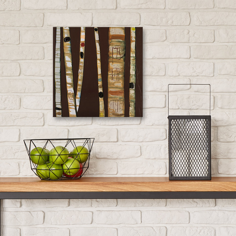 GreenBox Art 'Birch Trunks' - Wrapped Canvas Graphic Art Print ...