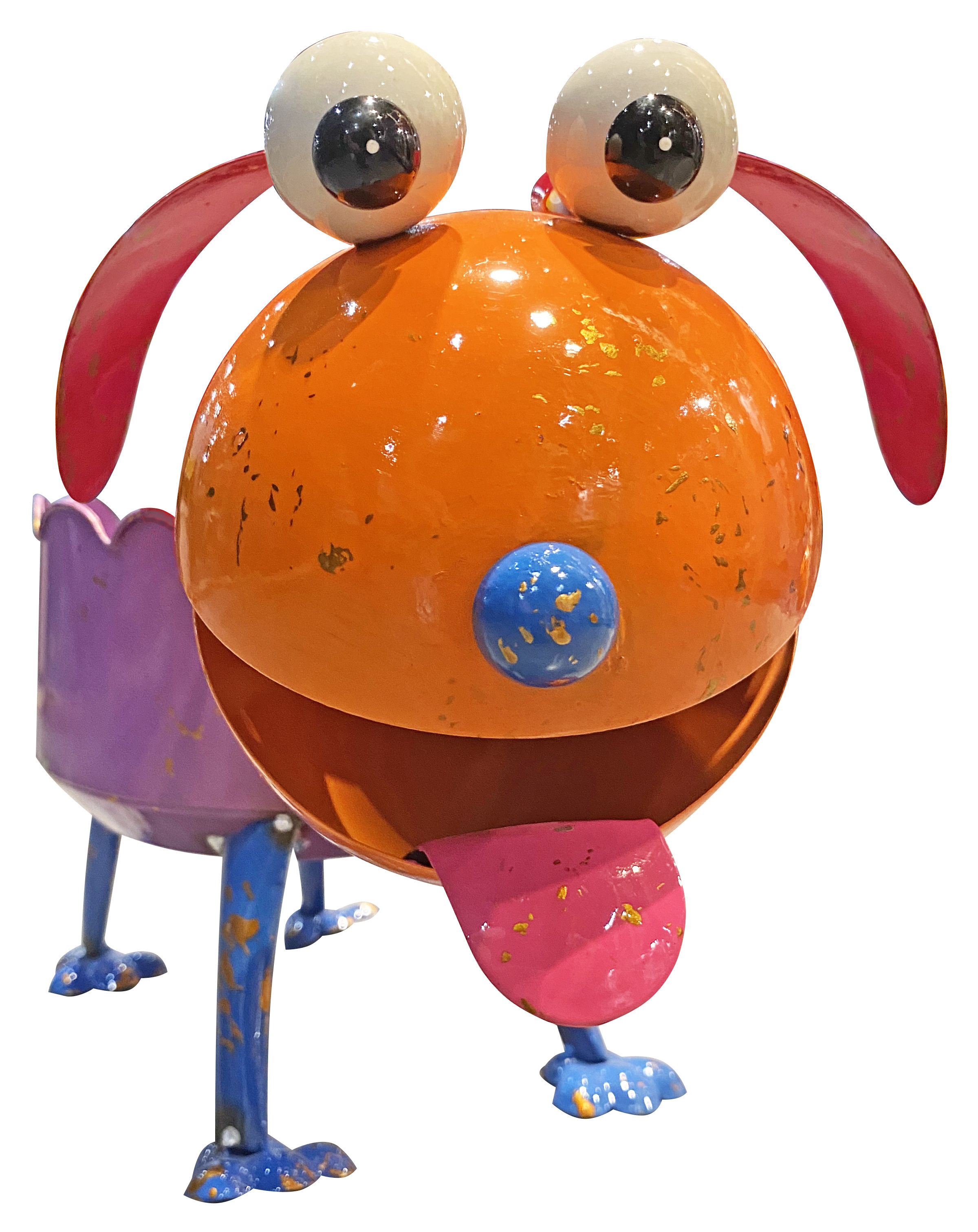 Trinx Arcadii Dog Statue Metal Planter Outdoor Yard Art - Wayfair Canada