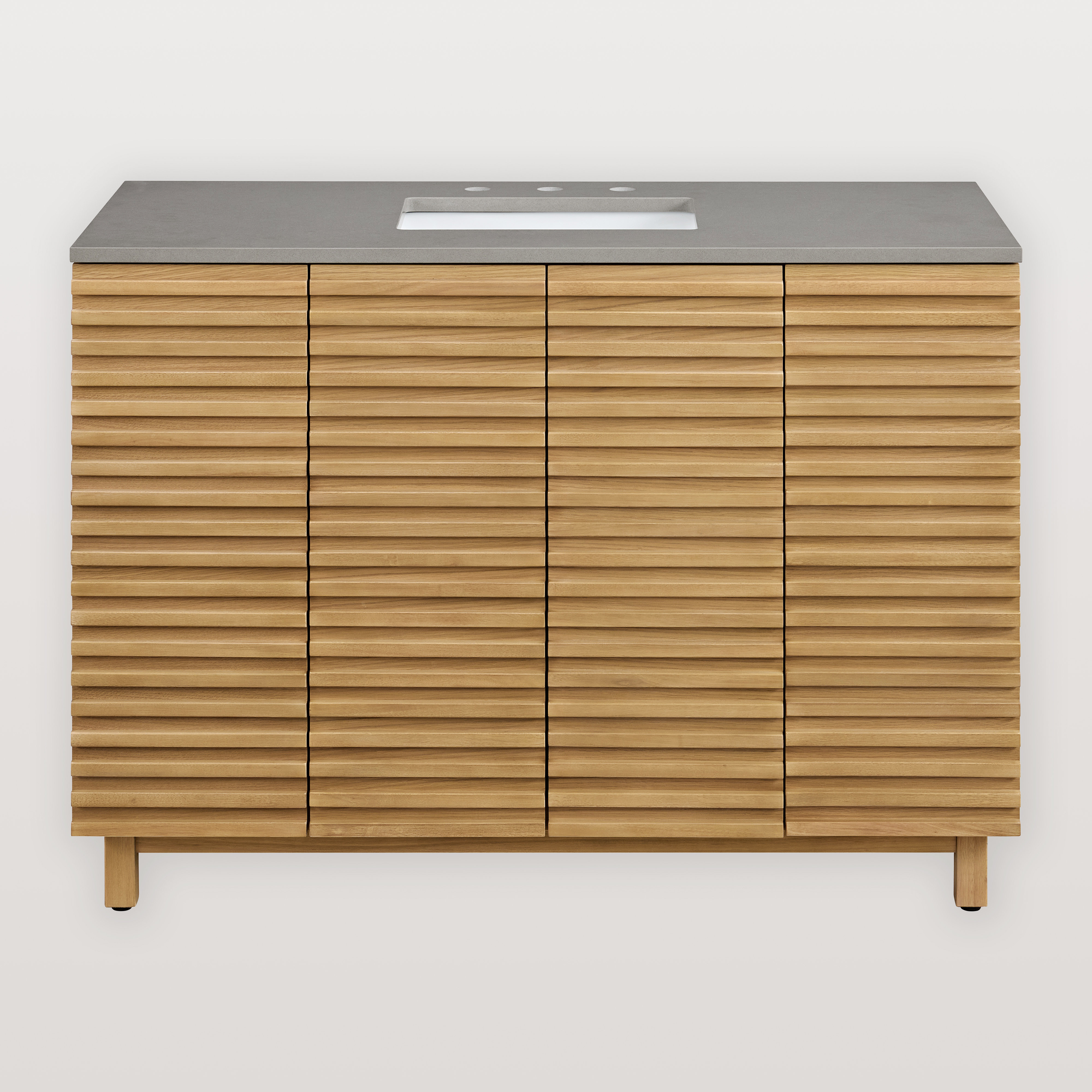 Highbury Furnishings Emerson Horizontal Linear 48'' Single Sink Vanity ...