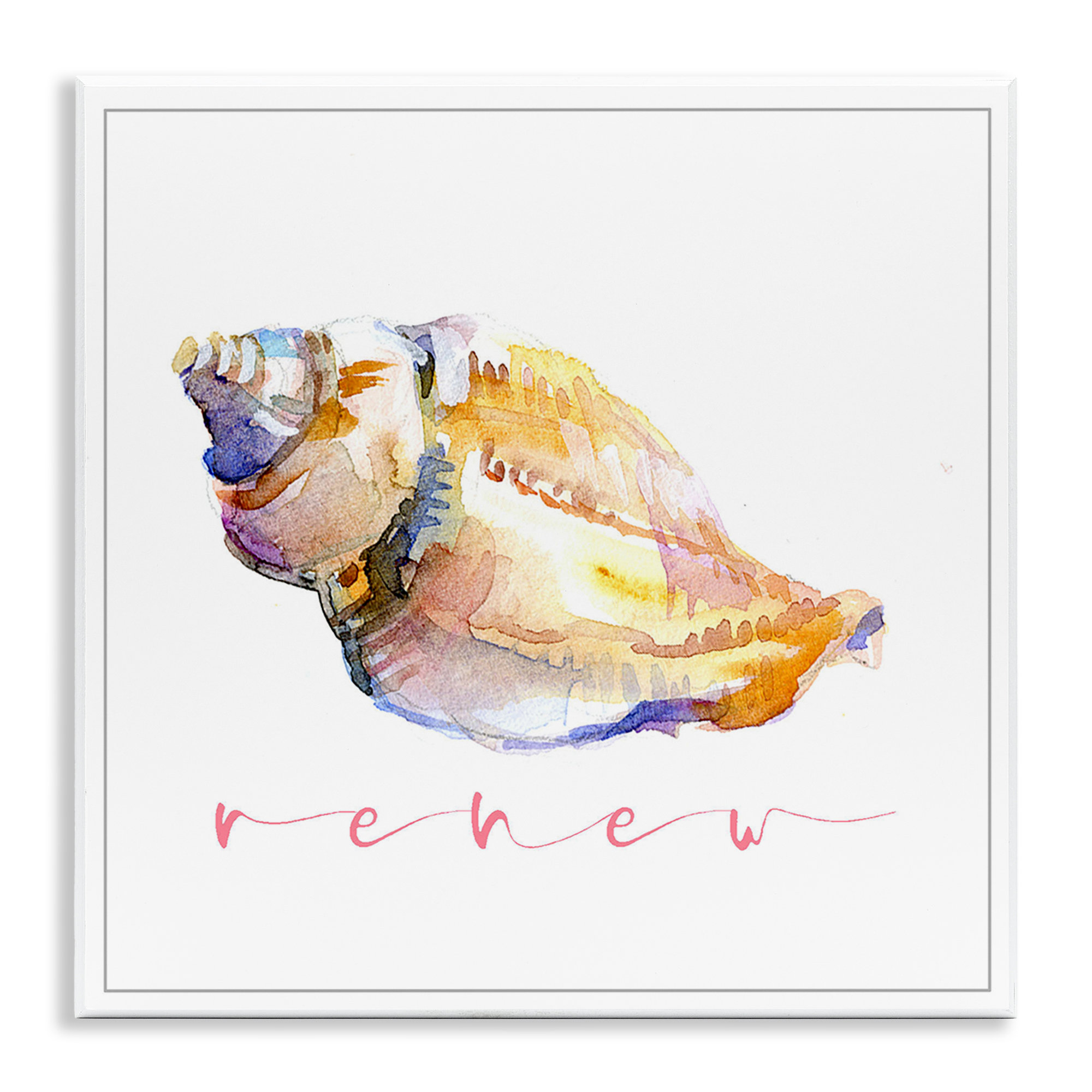 Highland Dunes Conch Shell Renew Wall Plaque Art by John Keeling | Wayfair
