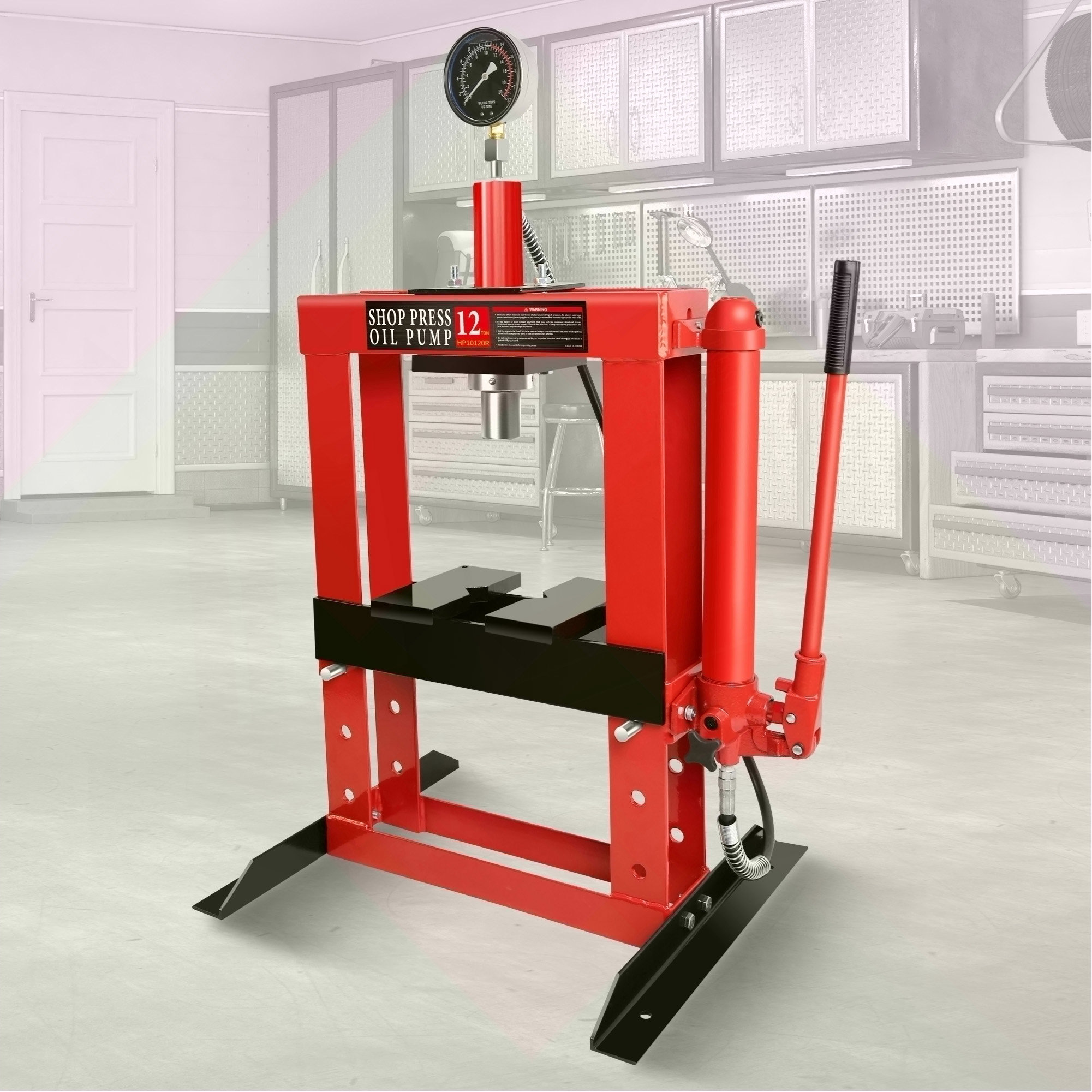 FOSHANZHENGONG 12-Tonne Adjustable Benchtop Hydraulic Shop Press For ...