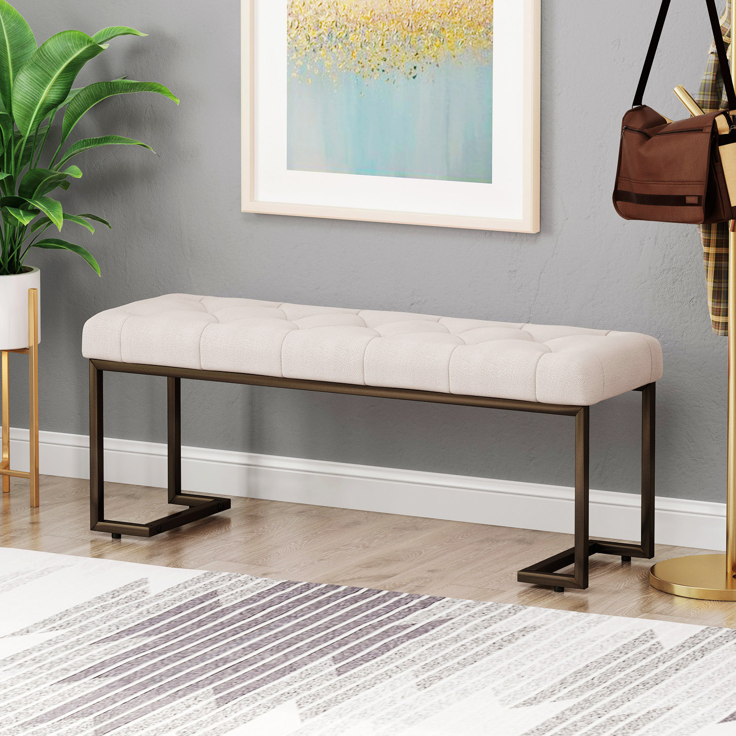 Gracie Oaks Upholstered Bench, Modern Design Bench - Wayfair Canada