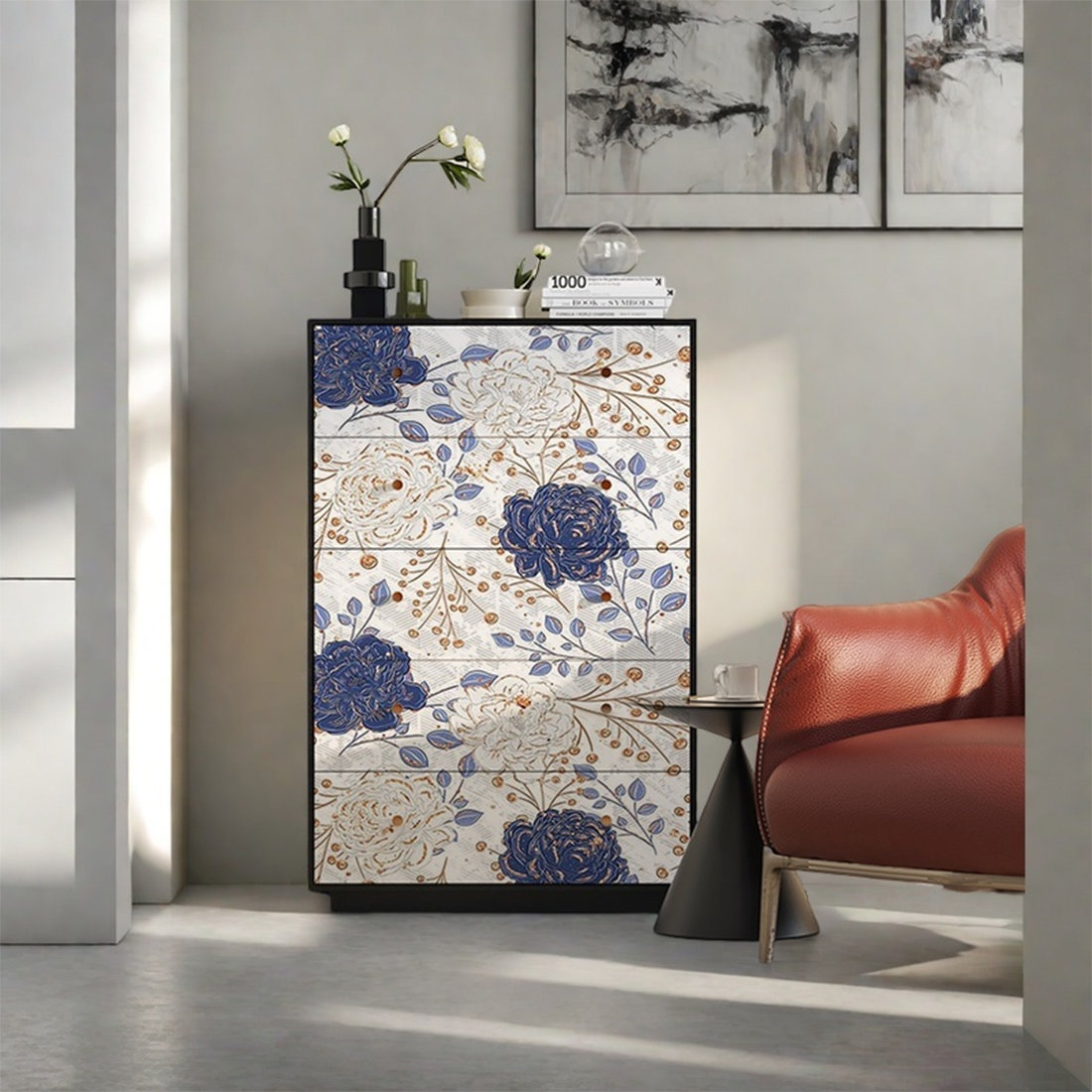 interanest Walnut Wood 5-Drawer Storage Cabinet | Wayfair