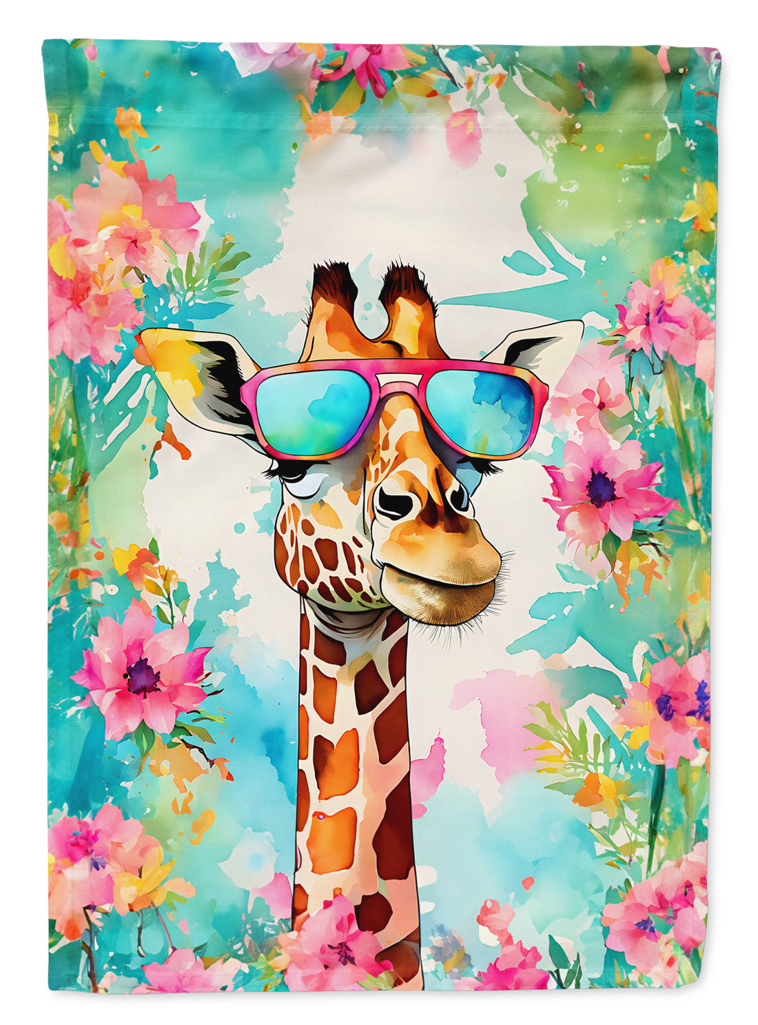 Caroline's Treasures Hippie Animal Giraffe House Flag | Wayfair
