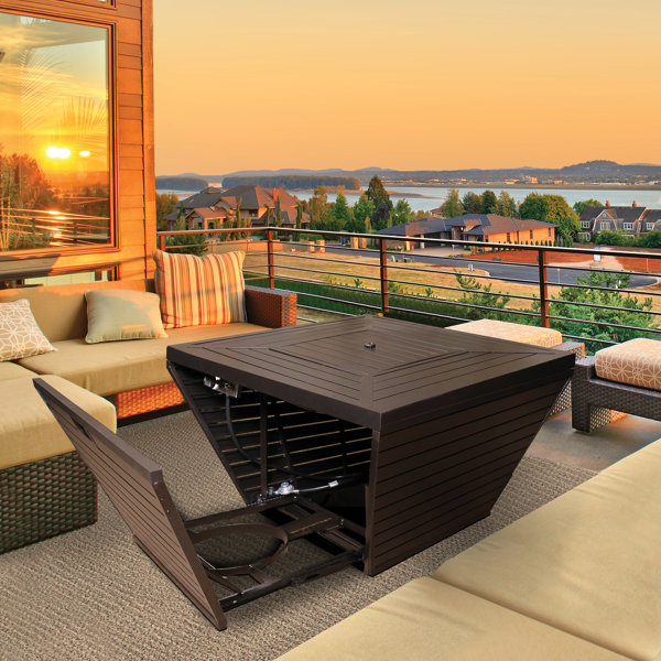 Sunbeam Premium Aluminum Propane/Natural Gas Fire Pit Table & Reviews ...