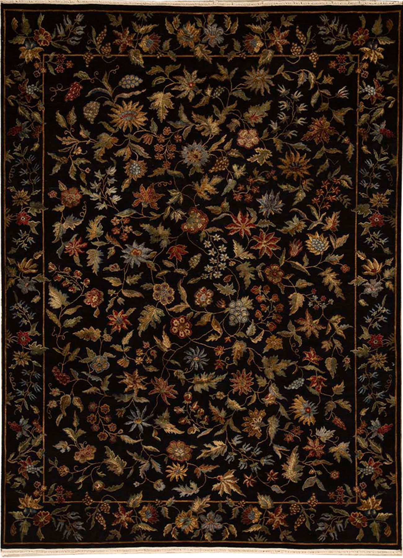 Bokara Rug Co., Inc. Hand-Knotted High-Quality Black and Brown Area Rug ...