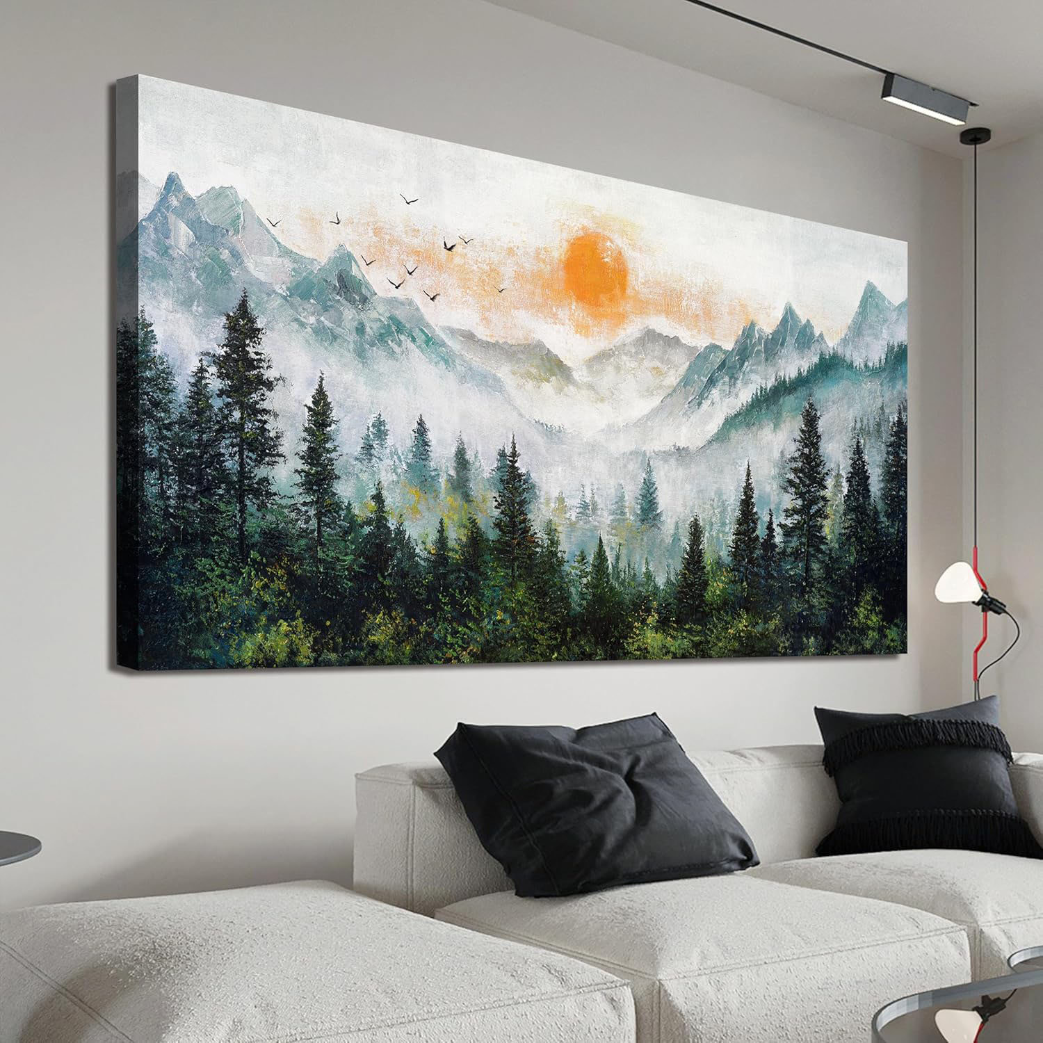 Loon Peak® Work For Wall Decor White Foggy Forest Wall Art Decor ...