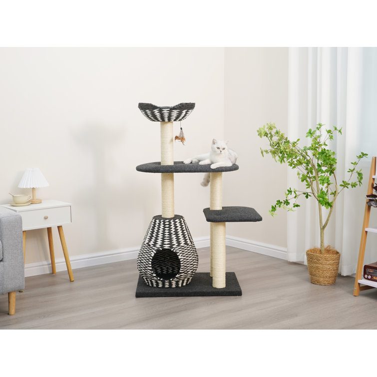 PetPals Catry 28" Cat Tree with Hammock and Rope Toy & Reviews ...
