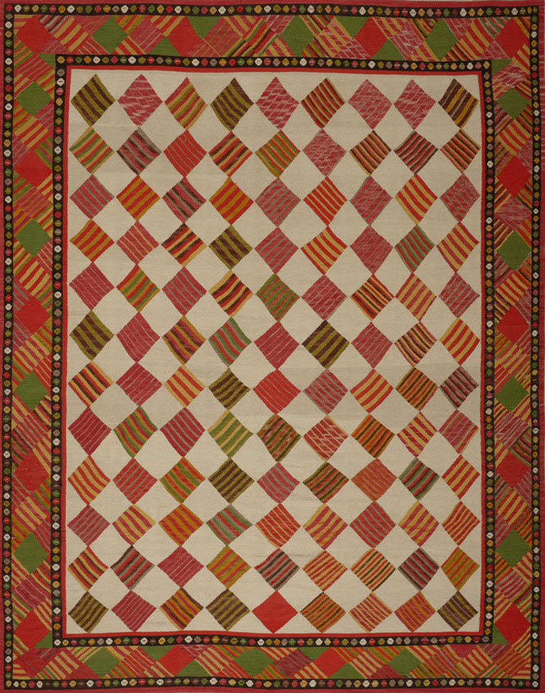 Matt Camron Rugs and Tapestries Handwoven Flatweave Beige/Red Area Rug ...