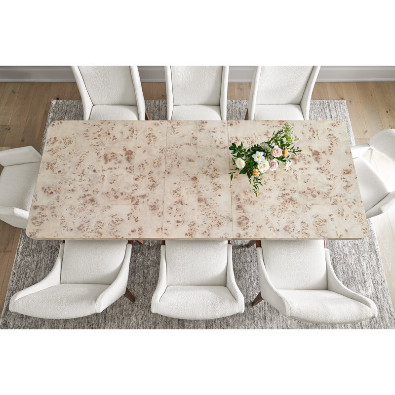 Miranda Kerr Home 86" to 106" Tranquility Burl and Acrylic Dining Table ...