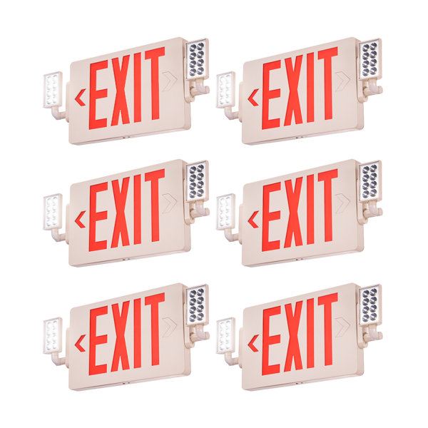 VEVOR LED Double Sided Emergency Exit Combo Sign | Wayfair
