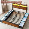 Wrought Studio™ Bed with 6 Drawers and Open Storage Headboard ...