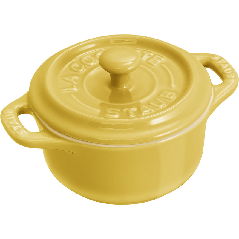 Staub Ceramic 3-Piece Mini Round Cocotte Set - Citron | Wayfair