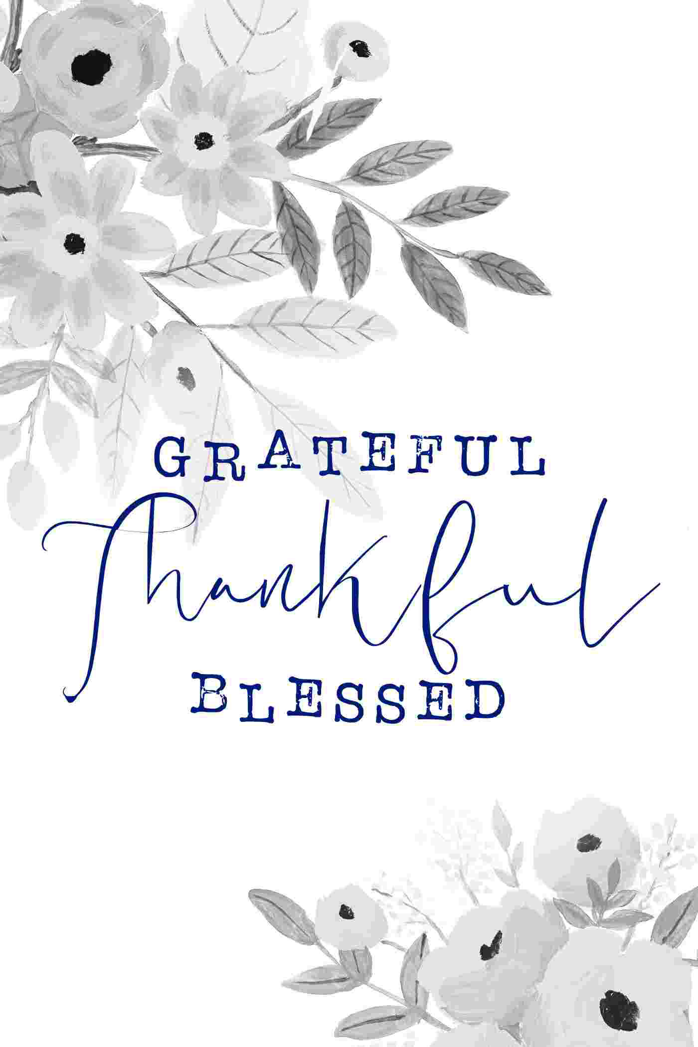 Trinx Grateful Blessed Grey | Wayfair