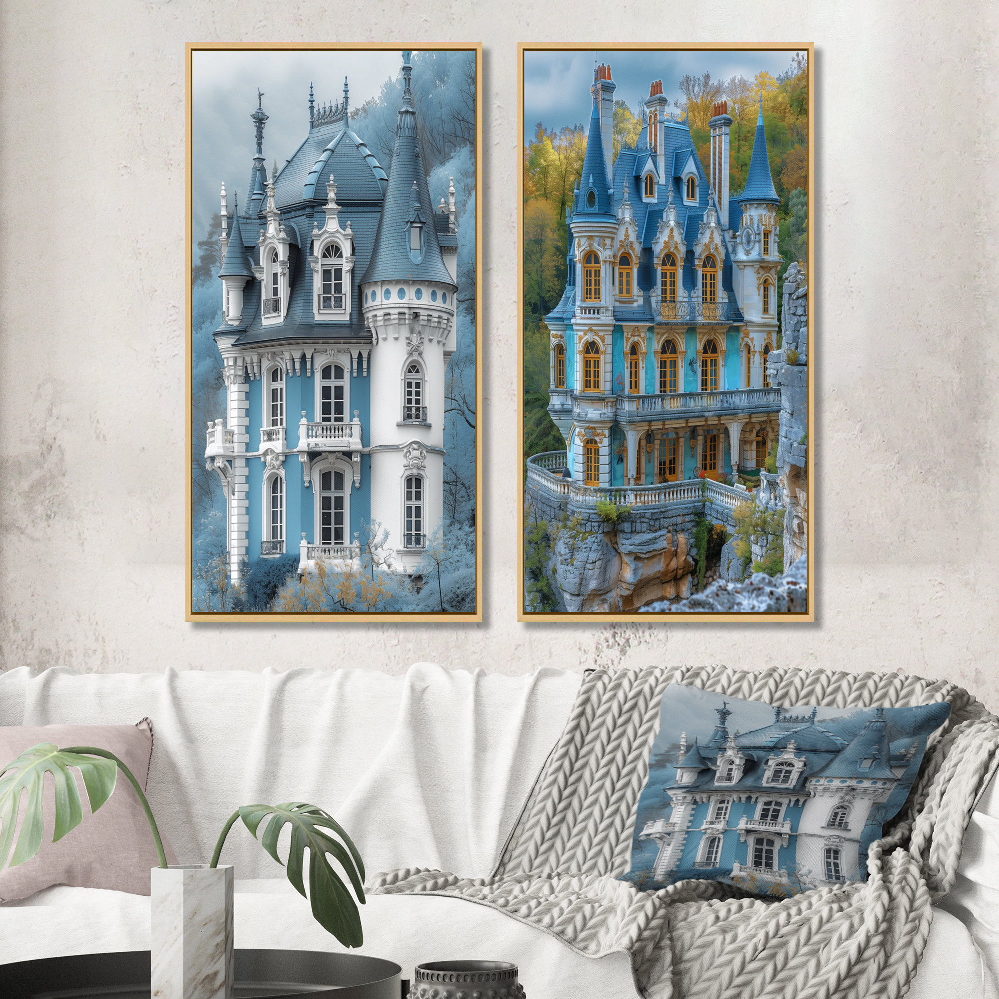 Millwood Pines White Blue Summer French Renaissance Chateau I ...