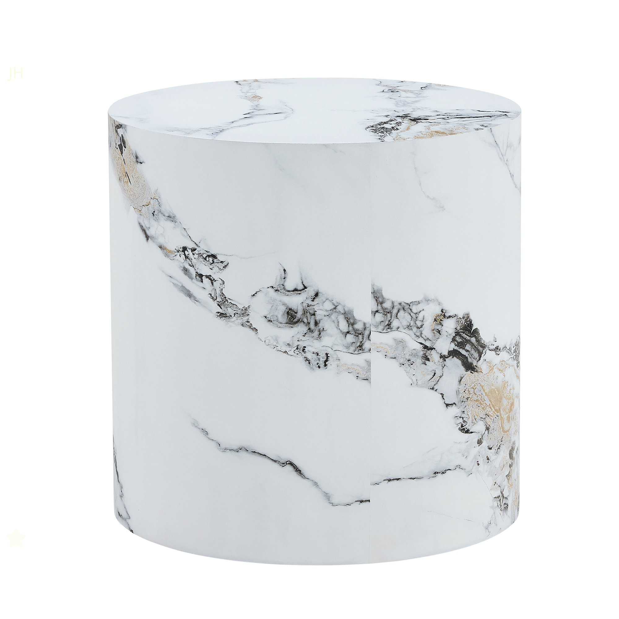 Wrought Studio™ The Cylindrical Table With Its Patterned Design Can Be ...