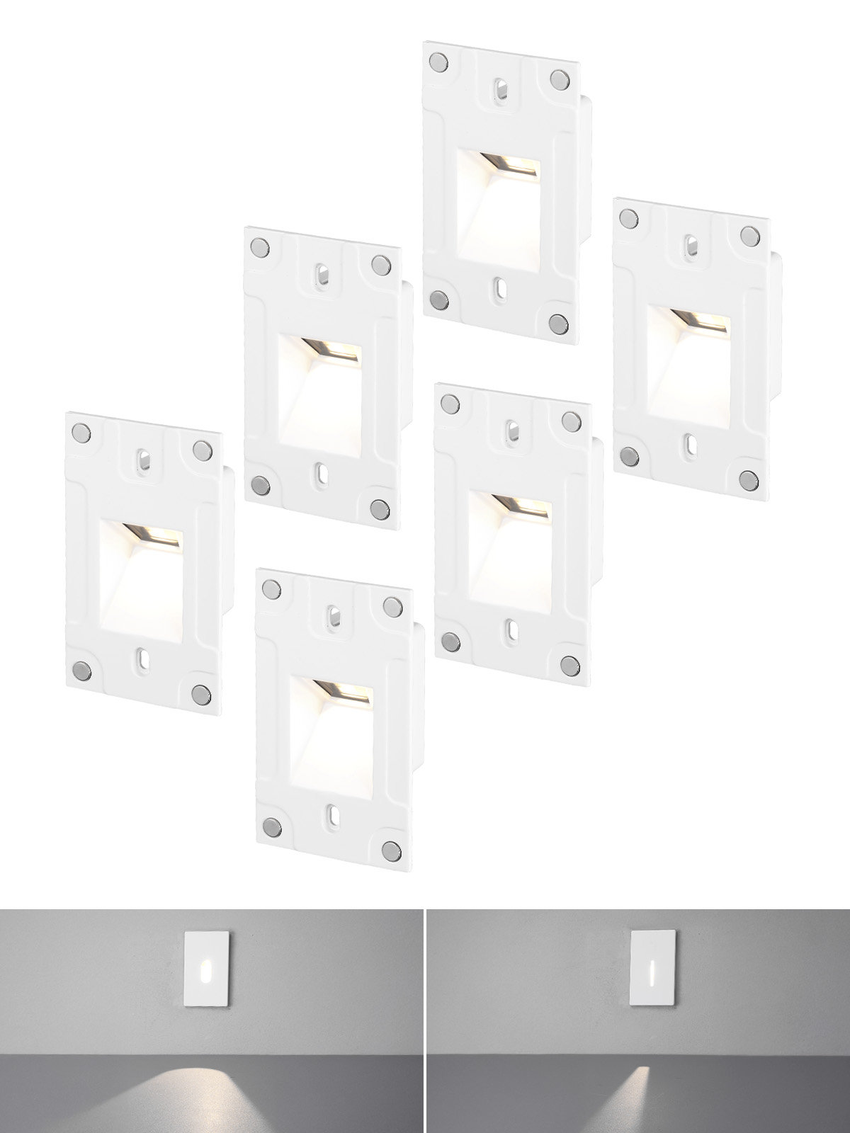 LEDVANS 3W 5Cct Magnetic Alternate Panel Stair Light, 5%-100% Dimmable ...