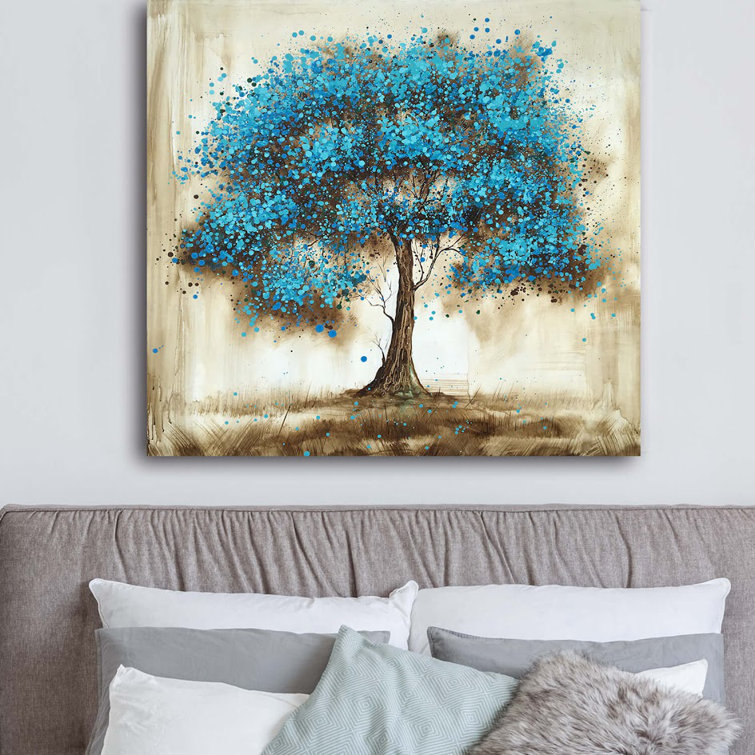 Winston Porter " Blue Tree " Painting Print & Reviews | Wayfair